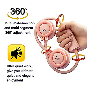 Personal Fans for Your Neck , Personal Fans Around Neck For Women , Hands Free Portable Neck Fan Rechargeable Wearable Bladeless Neck Cooling Fan Personal Cooling Device for Outdoor Travel Sports(Pink)