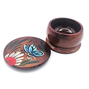 Kal Crafts - Wooden Jewelry Box - Handpainted Decor - Set of 1 Authentic Costarican Rainforest Jewelry Box - Artisanal - Storage Case for Earrings, Necklace and Rings (Butterfly)
