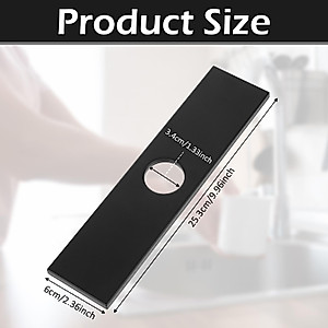 10 Inch Sink Hole Cover Deck Plates Matte Black Faucet Plate Stainless Steel Bathroom Faucet Escutcheon Plates Long Rectangle Cover Deck Plate Escutcheon for Kitchen Bathroom Sink