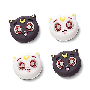 Switch Pro Controller Thumb Grips, Cute Moon Cat Thumb Grips for Switch Pro Controller, PS5 Controller, PS4 Controller, Xbox Controllers