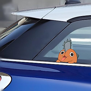 Chainsaw Man Anime Car Stickers Peeker Decals Pochita Vinyl JDM Car Accessories Automotive Funny Signs Window Décor