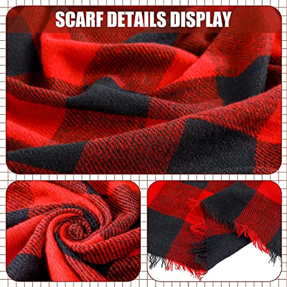 3 Pcs Set Christmas Dog Bandanas and Matching Scarf Scrunchie Set Plaid Dog Bandanas Bibs Pet Owner Plaid Blanket Scarves Wraps Girl Hair Bow for Pet Mom Small Medium Large Dogs Birthday Gifts (Red)