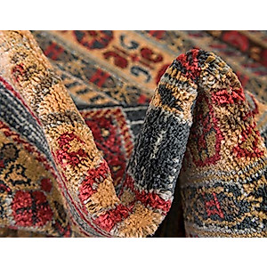 Unique Loom Fars Collection Modern Classic Tribal Inspired Design with Border Area Rug, (Rectangular 8' 0" x 10' 0", Blue/ Light Blue)