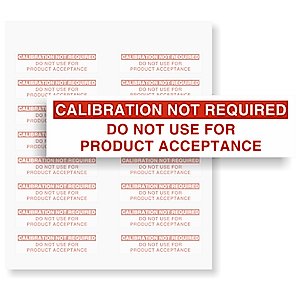 SmartSign Calibration Not Required Do Not Use for Product Acceptance Write-On Vinyl Labels | 2" x 0.5", Pack of 160