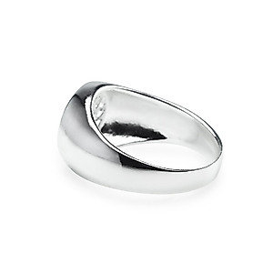 SILVERLINE JEWELRY - 925 Sterling Silver Celtic Tree Of Life Round Signet Biker Band Ring | Sizes 5-13