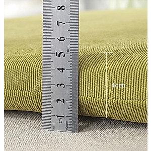 Happiness Decoration Chair Cushions for Dining Chairs Reversible Corduroy Chair Pads with Ties Soft Nonslip Seat Cushions Machine Washable Kitchen Square Chair Pads,18 x 18 Inch (Beige)