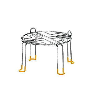 Purewell Detachable Stainless Steel Water Filter Stand with Rubberized Non-Skid Feet, Matching Stand for Purewell 2.25/2.9 Gallon Water Filter System or Other Medium Sized Water Filters