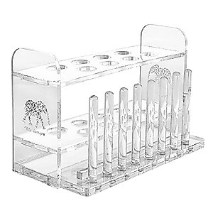 Aquarium Test Tube Holder, Hand-Made Rack, with 8 Holes and 8 Drying Poles, customised for use with Aquarium Test Tubes Including API Test Tubes, by Tililly Concepts