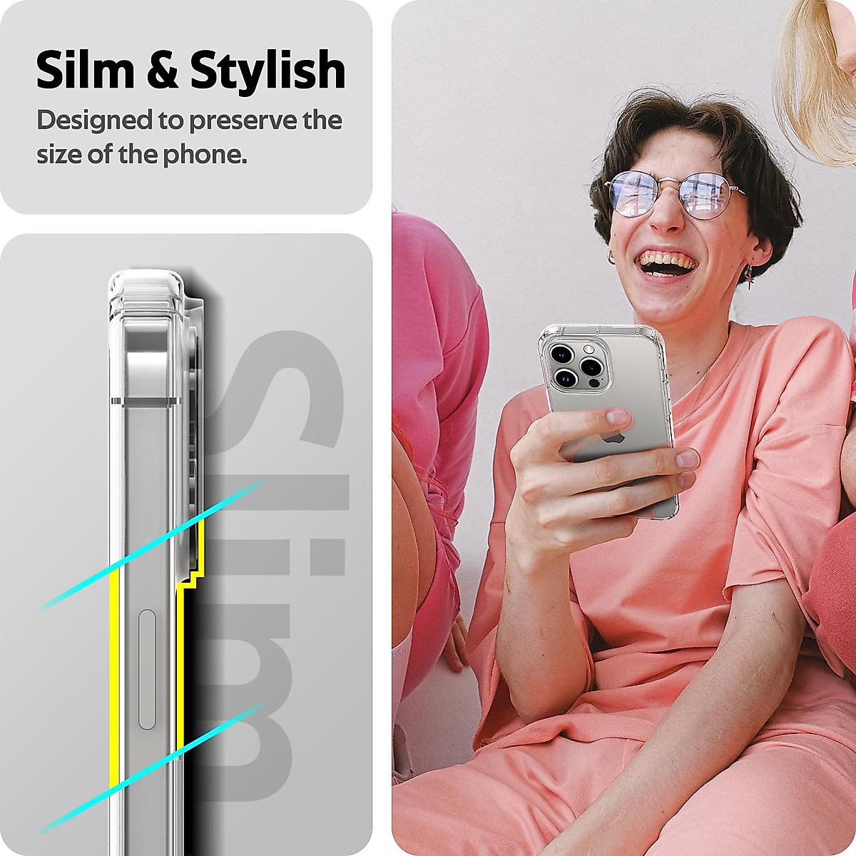 Clear Case for iPhone 15 Pro Max Aeska Ultra [Slim Thin] Flexible Scratch Resistant Transparent TPU Shockproof Gel Rubber Soft Silicone Protective Phone Case Cover for iPhone 15 Pro Max 6.7'' (Clear)