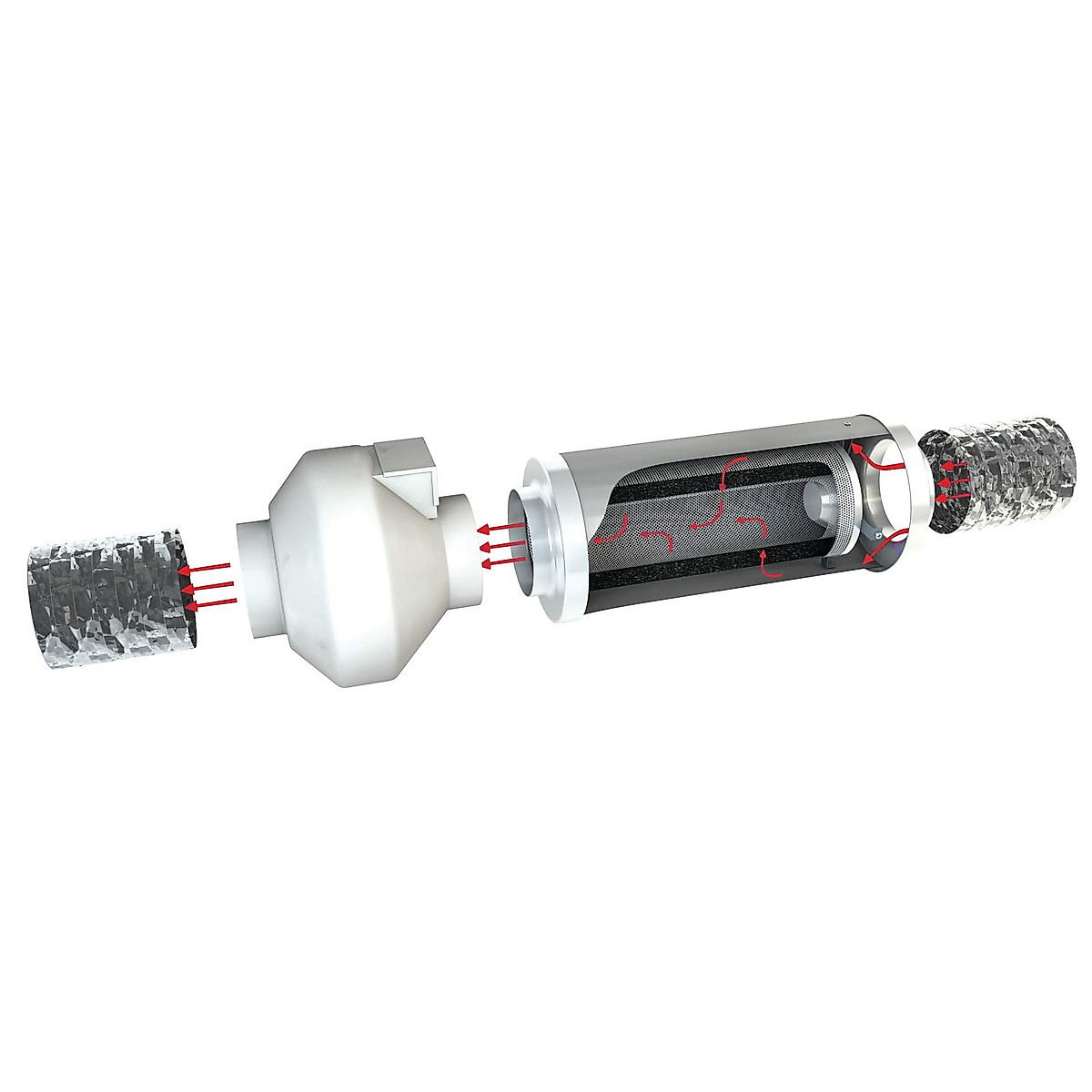 Phresh Inline Filter, The Best, Lightest & Most Effective, 8“ x 24“ - 750 CFM