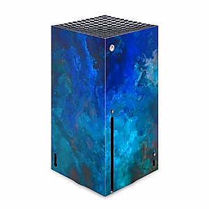 Head Case Designs Officially Licensed LebensArt Blue Malachite Art Mix Matte Vinyl Sticker Gaming Skin Case Cover Compatible with Xbox Series X Console