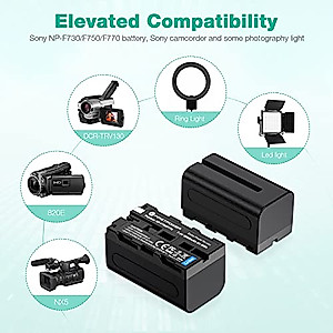 FirstPower 4 Pack NP-F750 Batteries and 4-Channel Charger for Sony NP-F970 F960 F750 F770 F550 F570 Battery Sony CCD-TRV215 CCD-TR917 CCD-TR315 HDR-FX1000 HDR-FX7 HVR-V1U HVR-Z7U HVR-Z5U