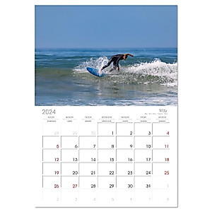 Surfing in Brittany (Monthly Wall Calendar 2024 11.7" x 16.5" (open)), CALVENDO 14 Month Calendar