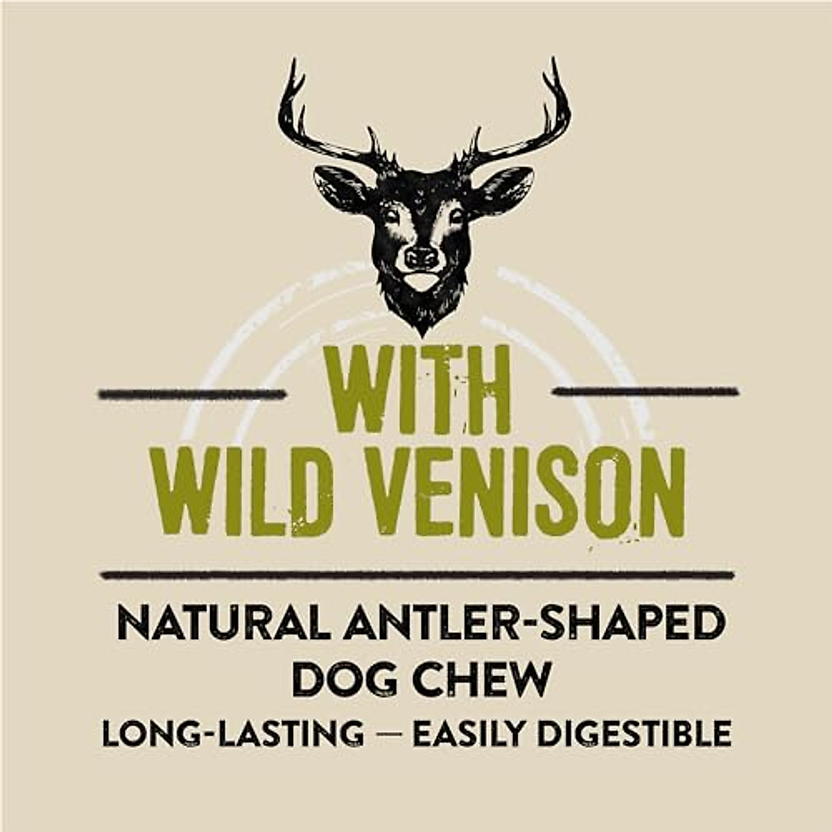 Prime Bones Purina Made in USA Facilities Limited Ingredient Natural Large Dog Treats, Chew Stick with Wild Venison - 6 ct. Pouch