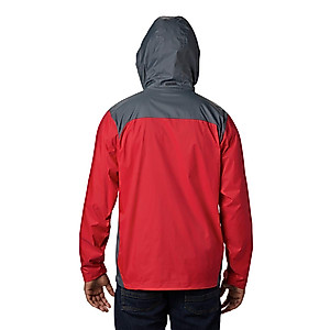 Columbia Men's Glennaker Lake Rain Jacket, Mountain Red/Graphite, Medium