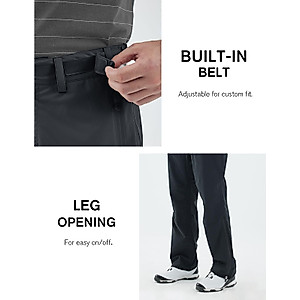 fit space Golf Climastorm Permanent Rain Pants Waterproof 20K Lightweight Performance Sporty Trousers (Black Pro, XX-Large)