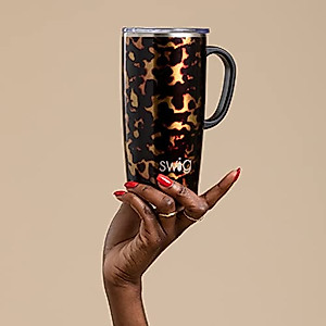 Swig Life + SCOUT 22oz Travel Mug | Insulated Tumbler with Handle and Lid, Cup Holder Friendly, Dishwasher Safe, Stainless Steel, Insulated Coffee Mug with Lid and Handle (Cool Cat)