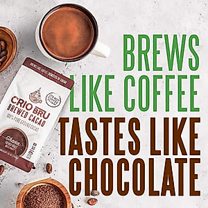 Crio Bru Brewed Cacao Nicaragua Medium Roast - Coffee Alternative Natural Healthy Drink | 100% Pure Ground Cacao Beans | 99.99% Caffeine Free, Keto, Low Carb, Paleo, Non-GMO, Organic (10 Ounce (Pack of 1))