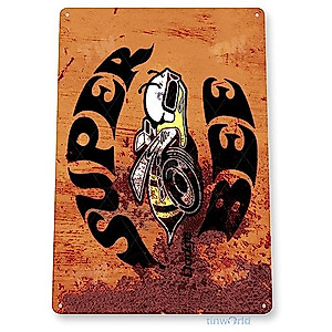 Tinworld Tin Sign Dodge Super Bee Garage Auto Shop Retro Rustic Metal Sign Decor B348