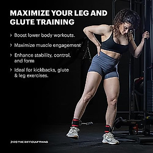 DMoose Ankle Strap for Cable Machine Attachments - Gym Ankle Cuff for Kickbacks, Glute Workouts, Leg Extensions, Curls, Booty Hip Abductors Exercise for Men Women