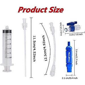 Miotorio Bike Cycling Tubeless Sealant Injector Syringe,Presta and Schrader Valve Core Removal Tool Fit for Stans No Tubes Sealant and Other Sealants Brand,Bike Syringe Kit