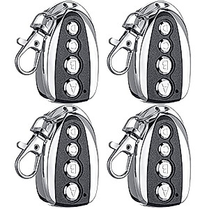 4 Pcs Gate Opener Remote Control Electric Cloning Gate Garage Door Fob Remote Replacement Key Fob Gate Opener Closer Security Kit Remote Cloning Key (433MHZ Style)