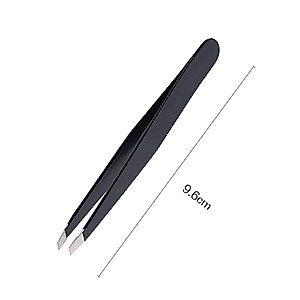 Osinee Duo Eyebrow Brush with Spoolie & Slant Tip Tweezers & Curved Blades Scissors,for Eyebrow Eyelash Extensions,Eyebrow Grooming Set