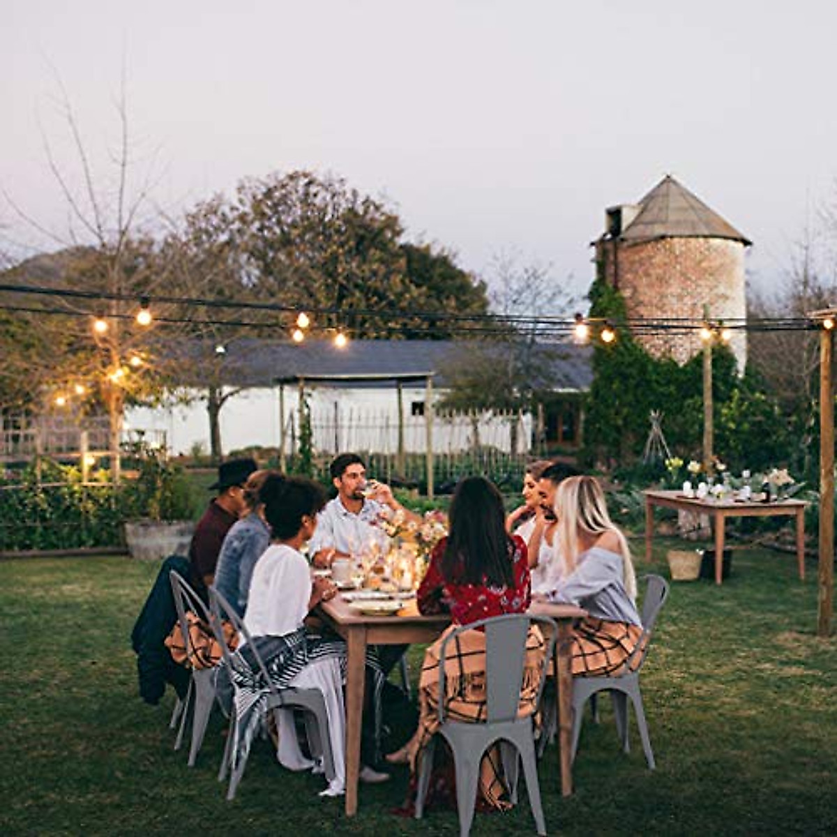 FDW Metal Dining Chairs Set of 4 Indoor Outdoor Chairs Patio Chairs Metal Chairs 18 Inch Seat Height Restaurant Chair Kitchen Chairs 330LBS Weight Capacity Stackable Chair Tolix Side Bar Chairs,Gray