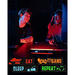 Chuniff 4 Pieces Gamer Room Décor, Gaming Décor for Boys Room, Video Game Room Wall Decoration for Boys, 11.8 * 3 inches