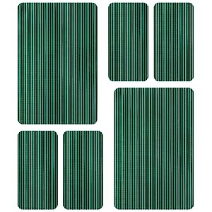 Lfutari 6pcs Swimming Pool Cover Repair Kit - Pool Safety Cover Patch Kit - Self-Adhesive Mesh Pool Cover Saver Patch Kit for Inground Safety Pool Cover (2pcs 12x8 inch+4pcs 4X8 inch)