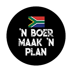 South African Boer maak Plan Saffa Black Funny PopSockets Grip and Stand for Phones and Tablets