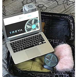 Mini Clip On Fan - Tiny Personal Fan Clips Onto Cell Phones, Tablets, Laptop Computers – Cordless, Battery Operated - Portable Cooling For Travel, Bed, Camping, Beach, Outdoors, Gray