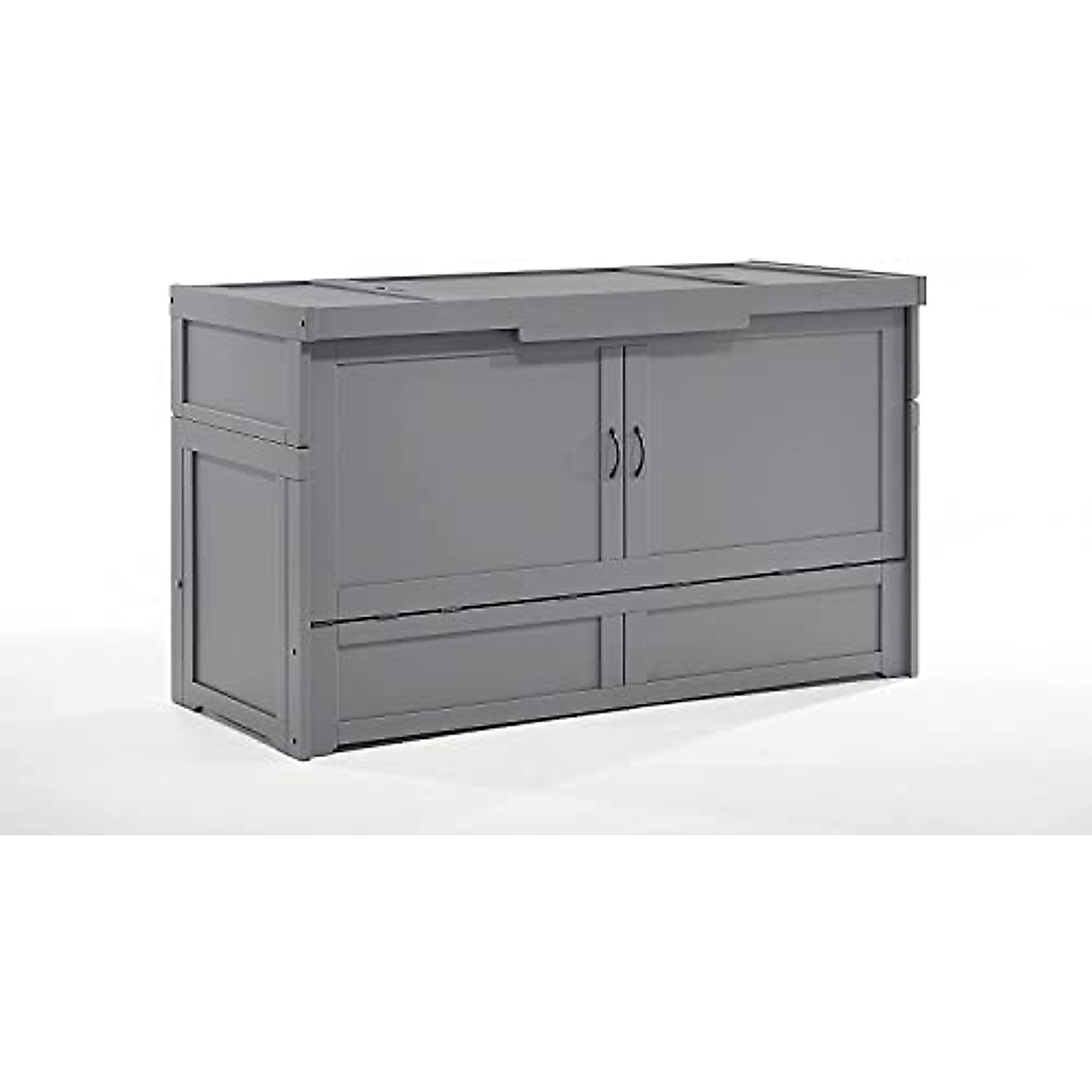 Night & Day Furniture Fully Assembled Night and Day Cube Cabinet Murphy Chest Bed (Queen, Gray), Grey