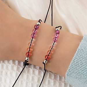 Kefley LGBT Lesbian Couple Gifts for Her Girlfriend Anniversary Birthday Gifts for Her Lesbian Gay Rainbow Bracelets for Women Hers and Hers Gifts LGBTQ Lesbian Gay Pride Gifts