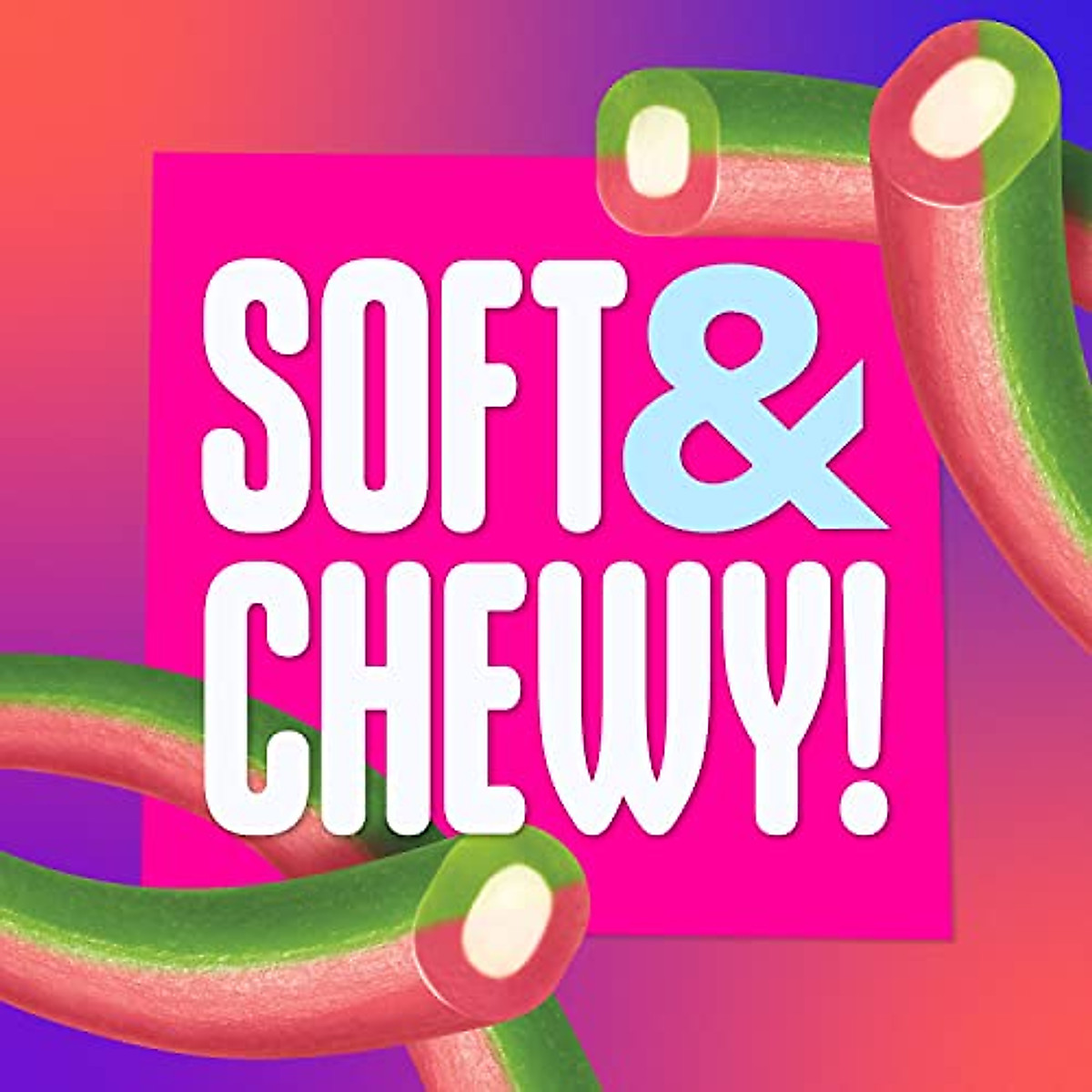 SweeTARTS Soft & Chewy Ropes Candy, Watermelon Berry Flavor, 9 Ounce