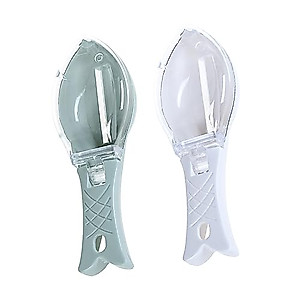 RUNROTOO 2pcs Scale Remover Fish Scaler Brush Fish Skin Cleaner Fish Skin Scraper Household Cleaner Seafood Tools Kitchen Cleaning Tool Fish Descaler Tool Fish Scale Remover Green As Crab