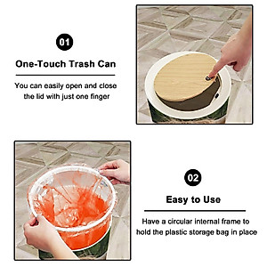 LGCZNWDFHTZ Small Trash Can with Lid for Bathroom Kitchen Office Funny Hairy Cow Highland Cattle Close up Garbage Bin Waste Basket Decorative 1.8 gallons, 14x9inch