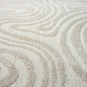 LUXE WEAVERS Geometric Swirl Cream 6x9 Area Rug - Cream