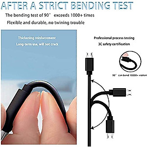 WZHENB Micro USB Keyboard Charger Charging Cable Cord Compatible for Keyboard Cover, Rii, Fintie, logitech K800 Y-R0011, Corsair K57 K63 K83 & More Micro USB Wireless Keyboards