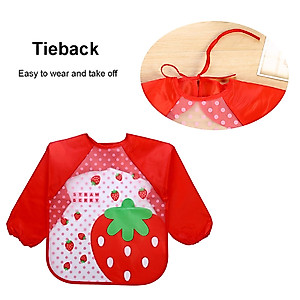 EchoDone 6 Packs Waterproof Children's Art Smock Kids Painting Aprons Long Sleeve Smock for Eating 1-4 Years