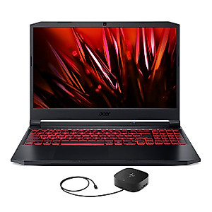 acer Nitro 5 AN515-57 Gaming & Business Laptop (Intel i7-11800H 8-Core, 16GB RAM, 2x2TB PCIe SSD (4TB), GeForce RTX 3050 Ti, 15.6" 144Hz Full HD (1920x1080), Win 11 Home) with G2 Universal Dock