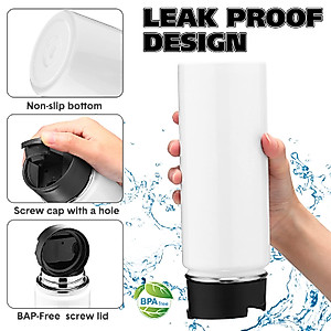 Mimorou 10 Pack Sublimation Blank Water Bottle Bulk 18 oz Stainless Steel Double Wall Sport Bottles Sublimation DIY Bottles for Gym, Hiking, Camping, Sports Outdoor Hot or Cold Drinks