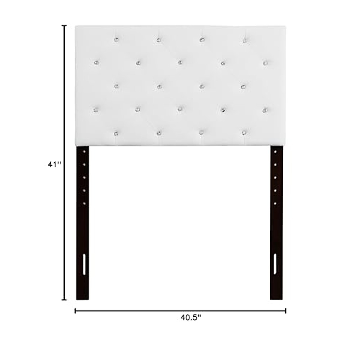 Glory Furniture Super Nova Faux Leather Upholstered Twin Headboard in White