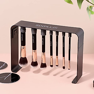 SIXPLUS Makeup Brushes Cosmetics Professional Essential 11-Piece Royal Golden Make Up Brush Set Kits with Makeup Bag and Pouch(Golden)