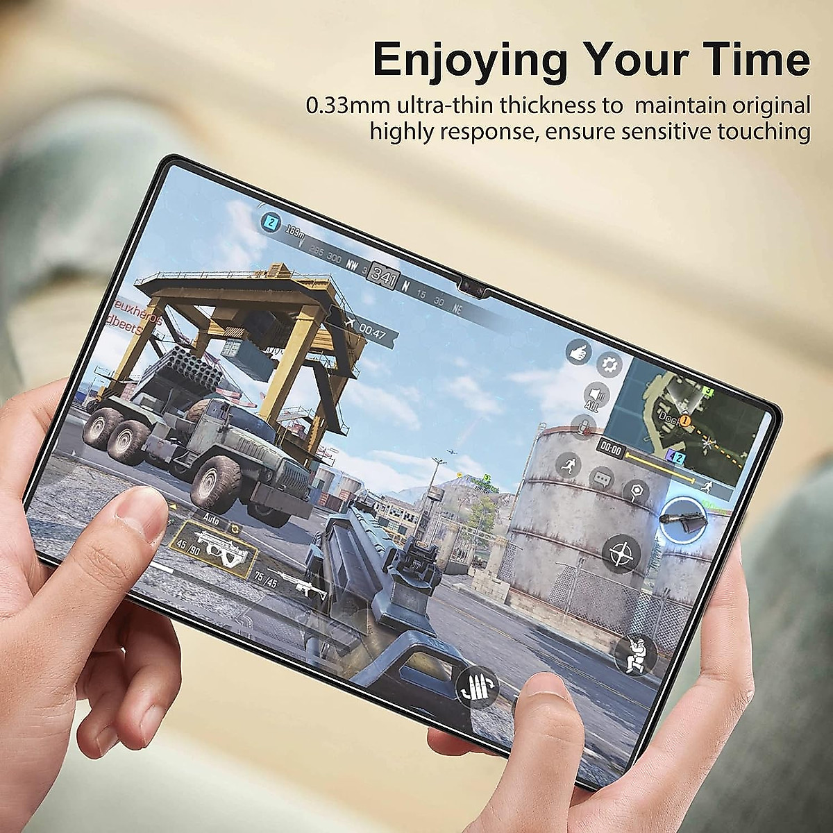 SPARIN [2 Pack Tempered Glass Screen Protector for Samsung Galaxy Tab S9 Ultra/S8 Ultra 14.6 Inch 2023/2022 with Alignment Tool, 9 Hardness HD Anti-Scratch/Case Friendly