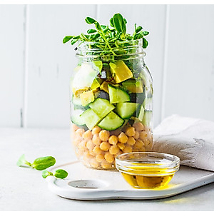 16oz Glass Mason Jars with lids Set of 12- wide mouth - Airtight Band + Marker & Labels - Canning Jars with Lids, Ideal for candle jars, Spice Jars, Wedding Favors, Meal Prep, Jelly Jar, Jam, Honey,