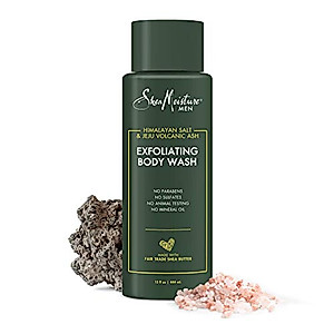 SheaMoisture Men Body Wash Cleanser to Exfoliate and Stimulate Skin Himalayan Salt and Volcanic Ash Exfoliating 15 fl oz