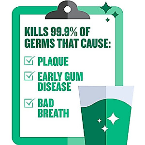 Listerine Freshburst Antiseptic Mouthwash for Bad Breath, Kills 99% of Germs That Cause Bad Breath & Fight Plaque & Gingivitis, ADA Accepted Mouthwash, Spearmint, 500 mL (Pack of 2)