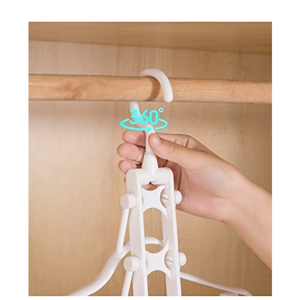 Multifunctional Cloth Hanger Space Saving, 6 pcs One Set to Save Your Space and Traceless Cloth Hanger with Heavy Duty Quality Hanger