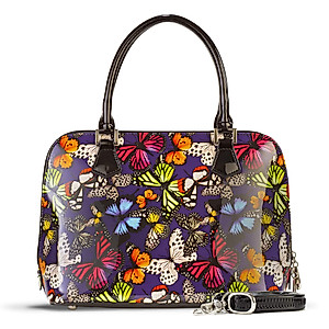 Bravo! Anuta Butterfly Print Leather Handbag, Medium, Multi-Color